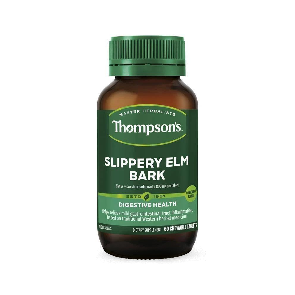 Thompsons Slippery Elm Bark Chewable 60 Capsules – NutriMedica